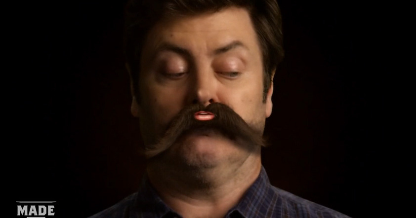 Watch Nick Offerman’s Flashdance Mustache Dance -- Vulture